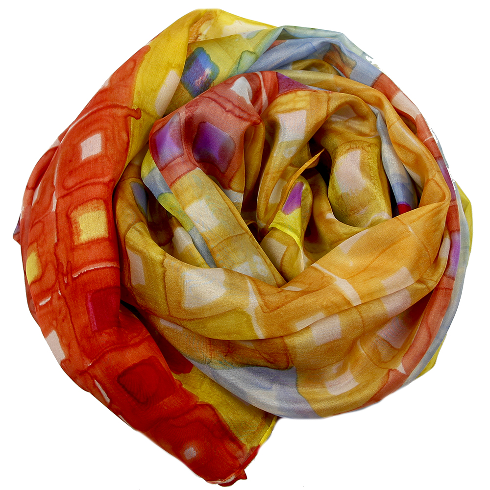 Pongé silk scarves, hand-painted. Exclusive design. | Colorsofellen Shop